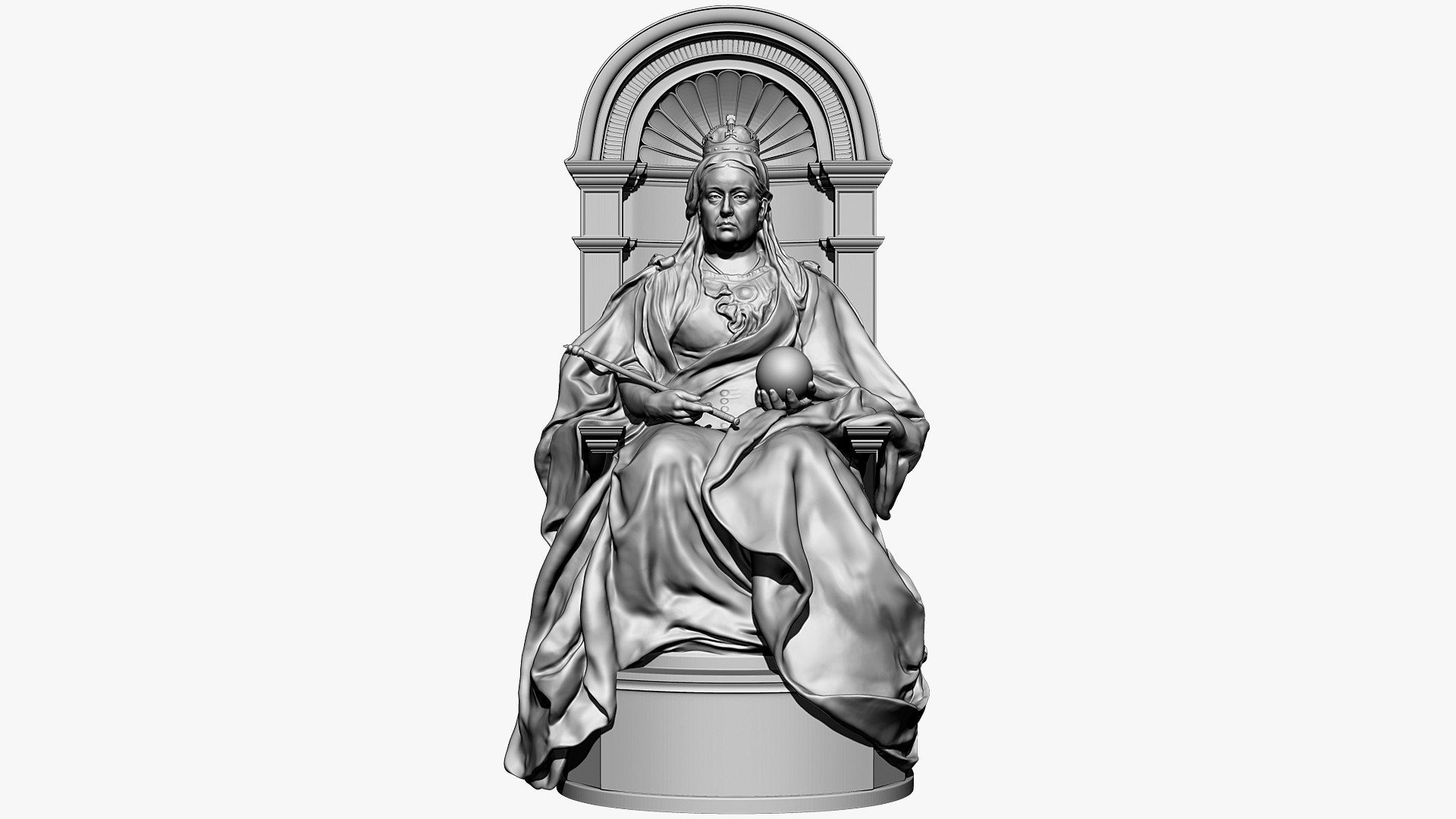 Victoria Memorial Statue 3D - TurboSquid 1751536