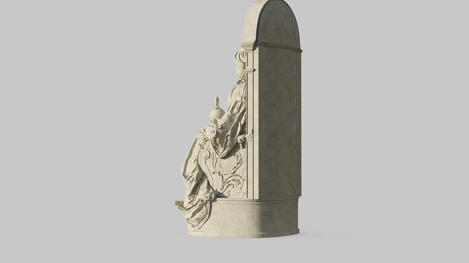 Victoria Memorial Statue 3D - TurboSquid 1751536