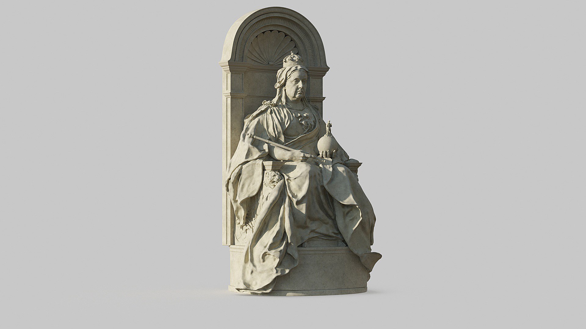 Victoria Memorial Statue 3D - TurboSquid 1751536