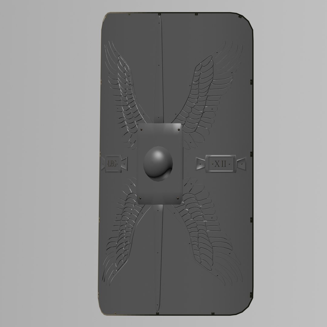 3d roman shield