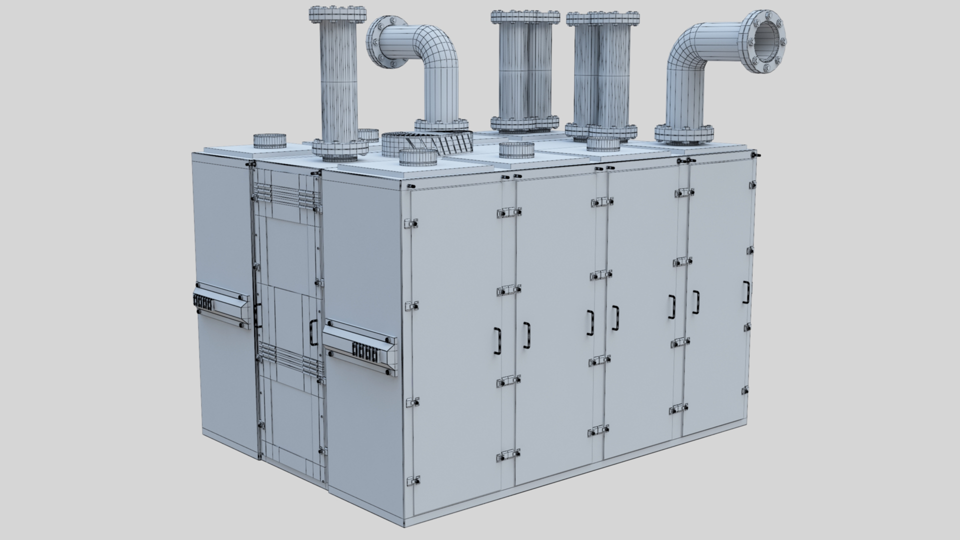 Wheat Grain Flour Milling Machine PACK 1 3D model - TurboSquid 1964511