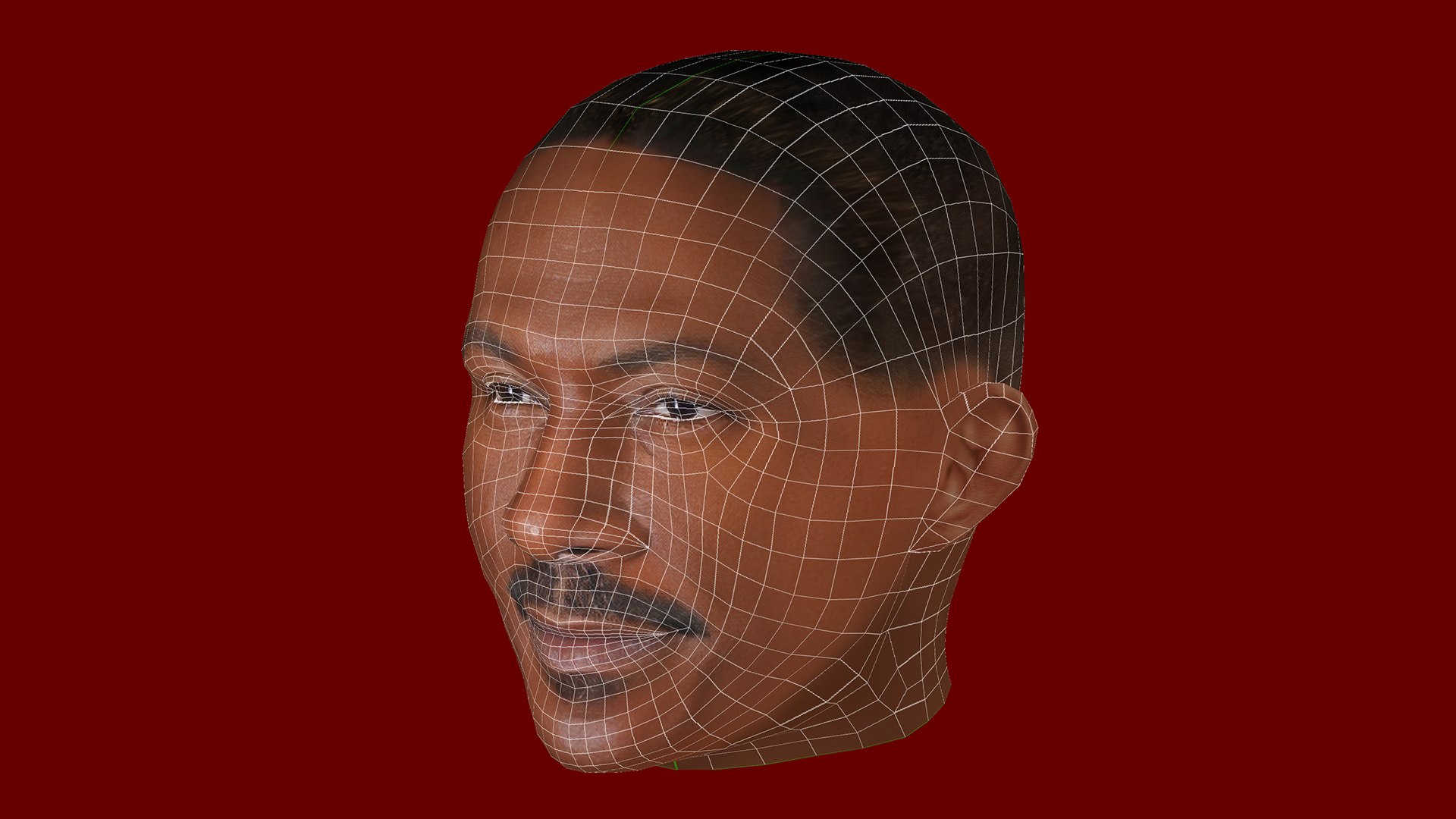 Eddie Murphy Head - Low Poly Head For Game Low-poly 3D Model ...