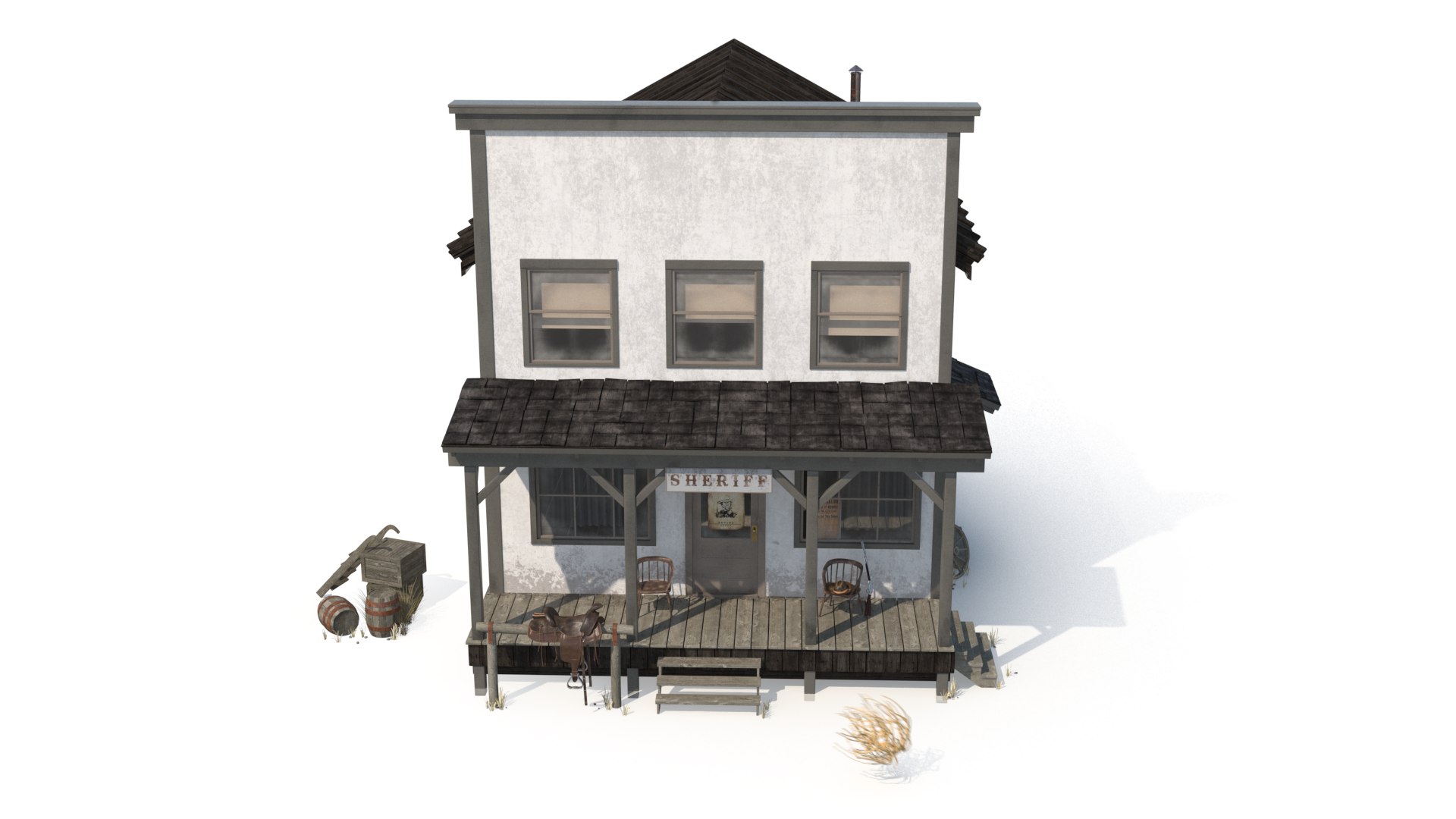 3D Sheriff Office Model - TurboSquid 2097840
