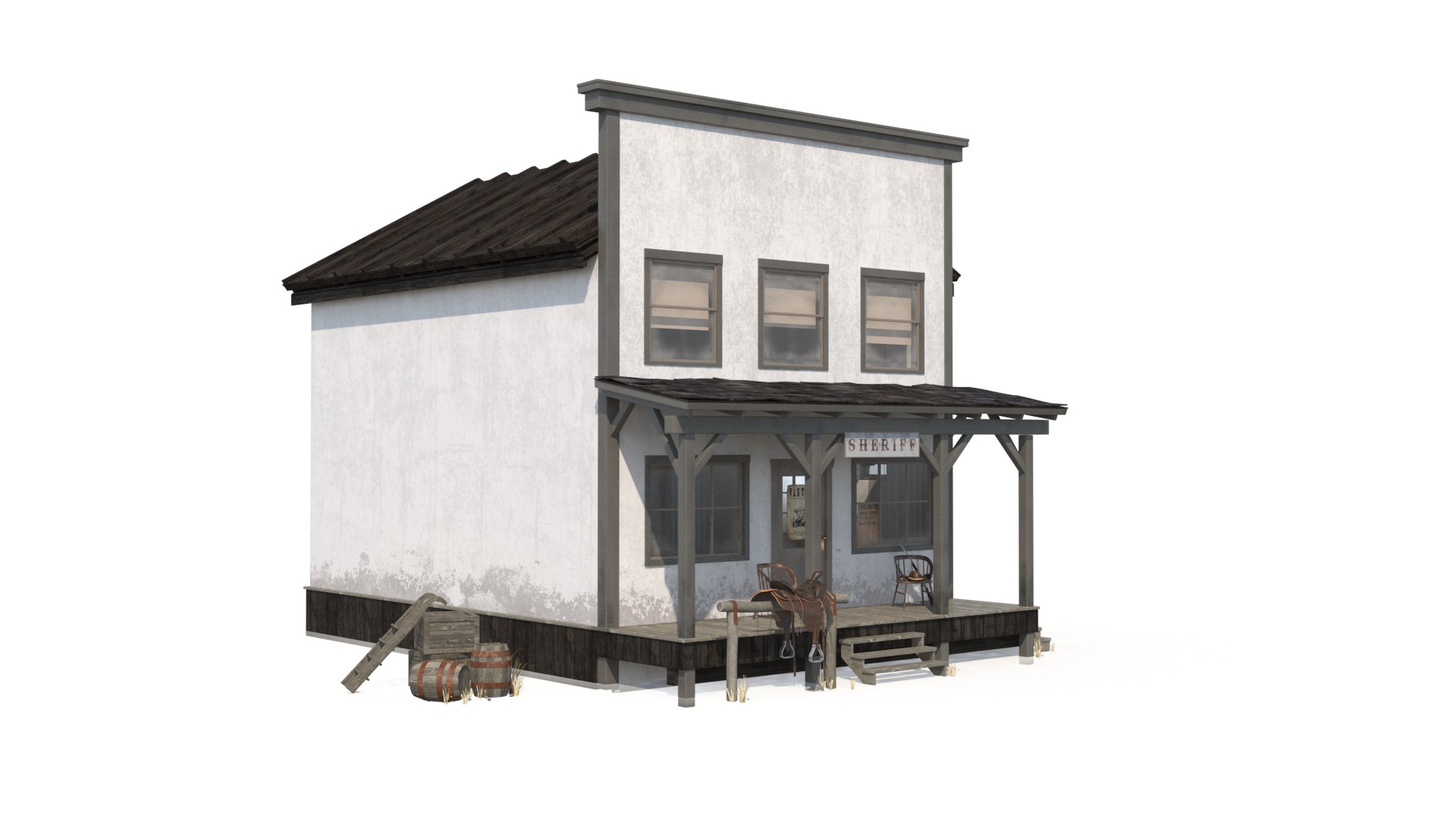 3D Sheriff Office Model - TurboSquid 2097840