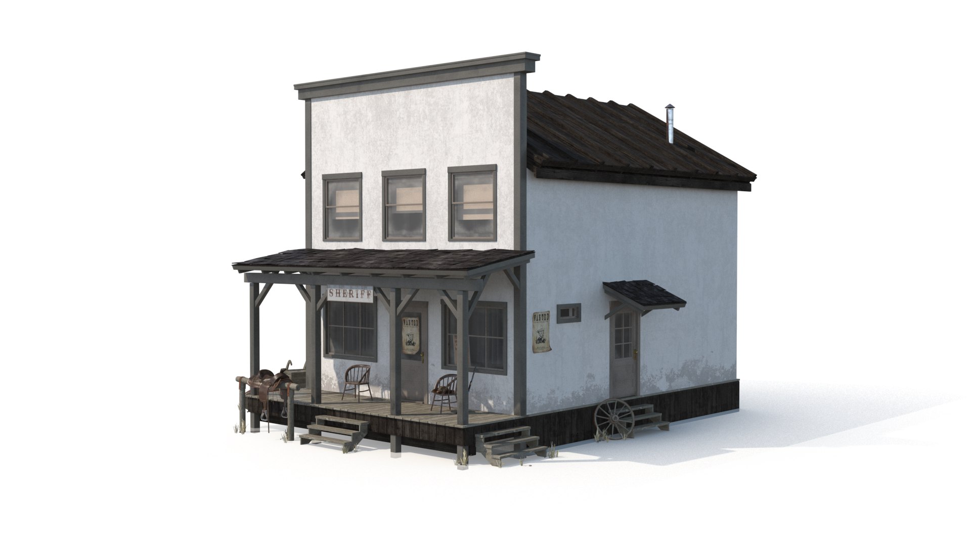 3D Sheriff Office Model - TurboSquid 2097840