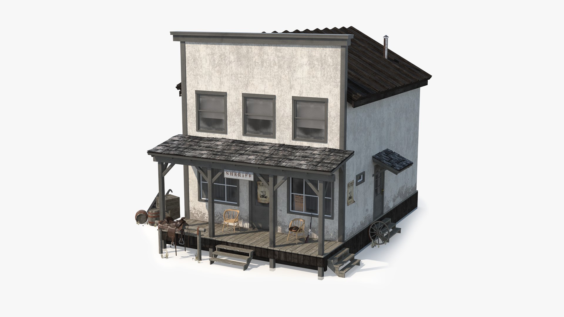 3D Sheriff Office model - TurboSquid 2097840
