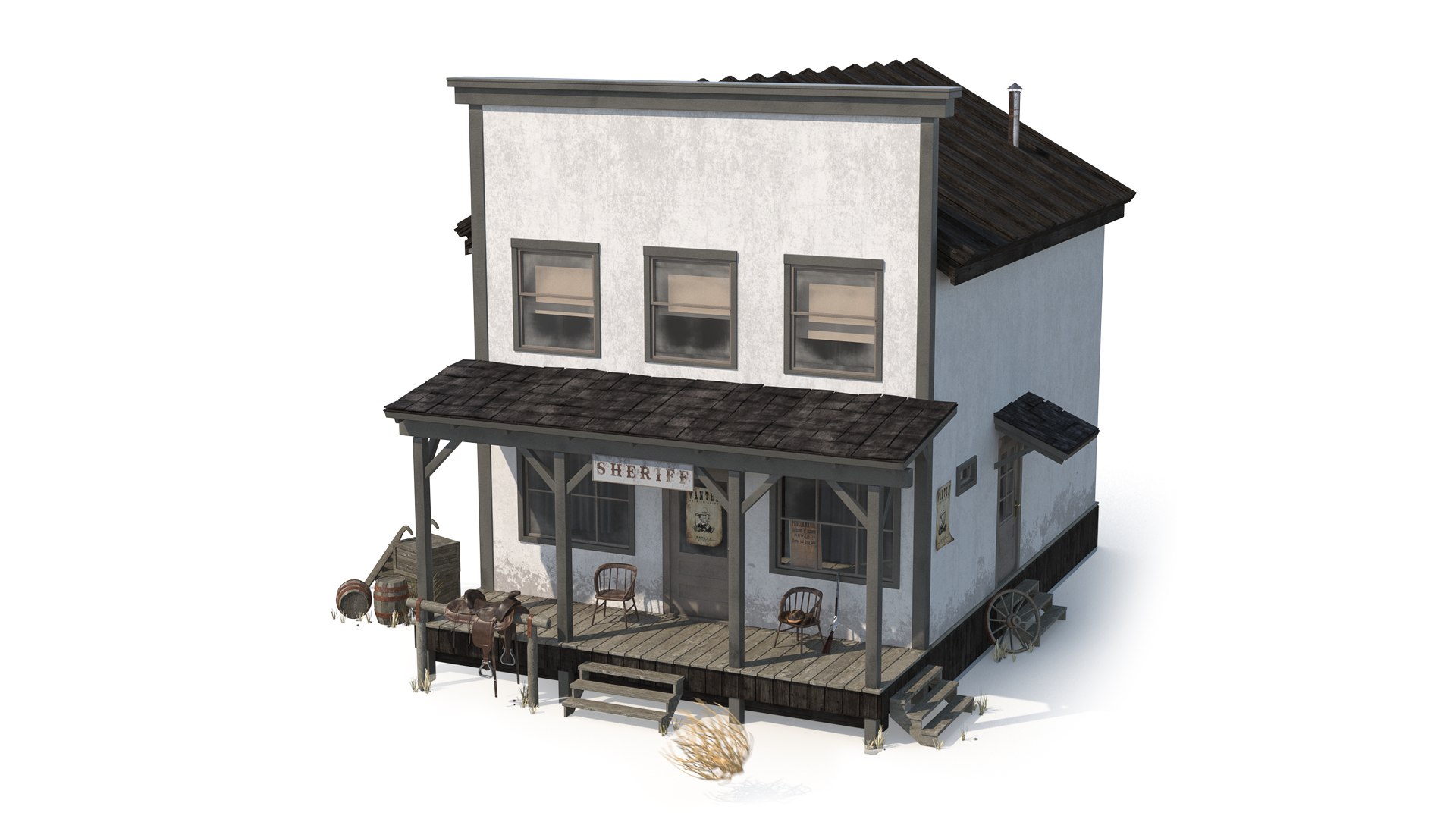 3D Sheriff Office Model - TurboSquid 2097840