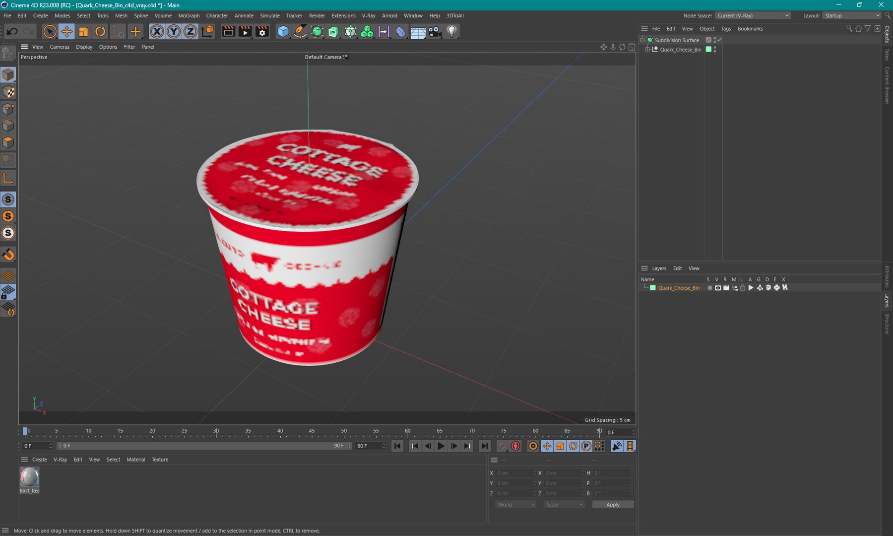 3D Quark Cheese Bin Model - TurboSquid 2368935