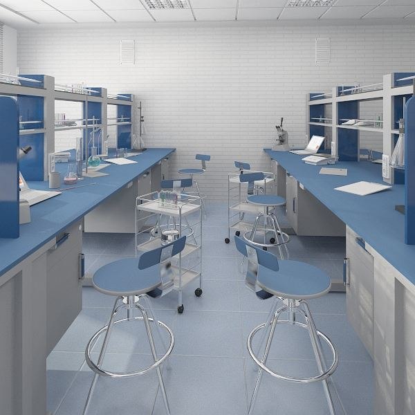3d interior scientific laboratory