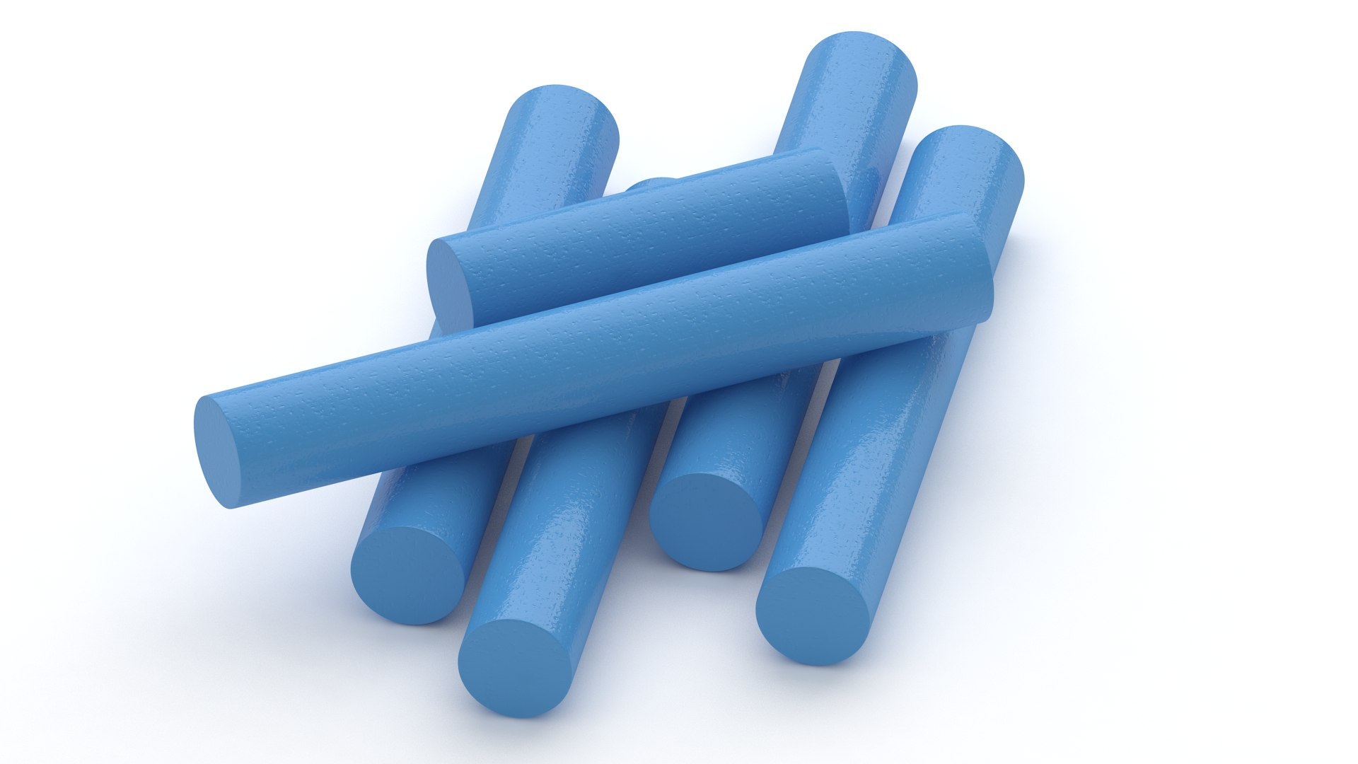 Blue Chalk Sticks 3D Model - TurboSquid 2330399