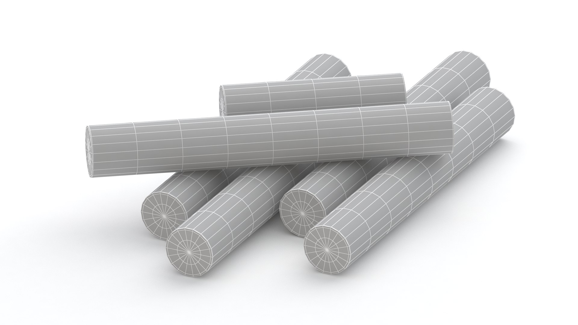 Blue Chalk Sticks 3D Model - TurboSquid 2330399