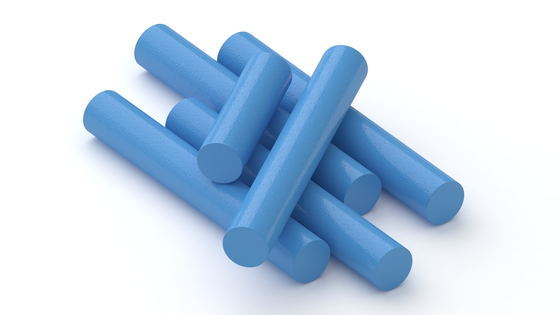 Blue Chalk Sticks 3D Model - TurboSquid 2330399