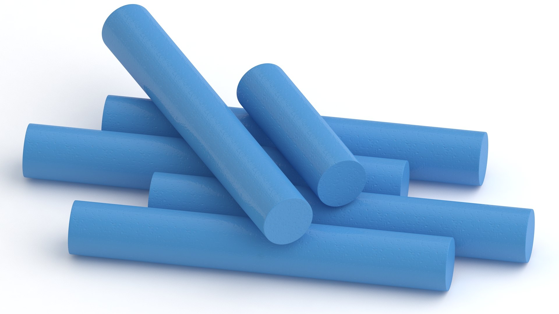 Blue Chalk Sticks 3D Model - TurboSquid 2330399