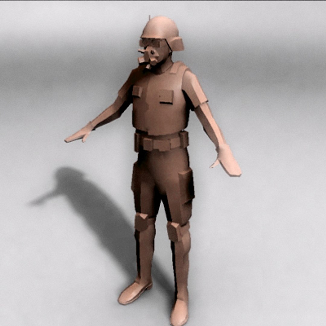 human soldier military 3d obj