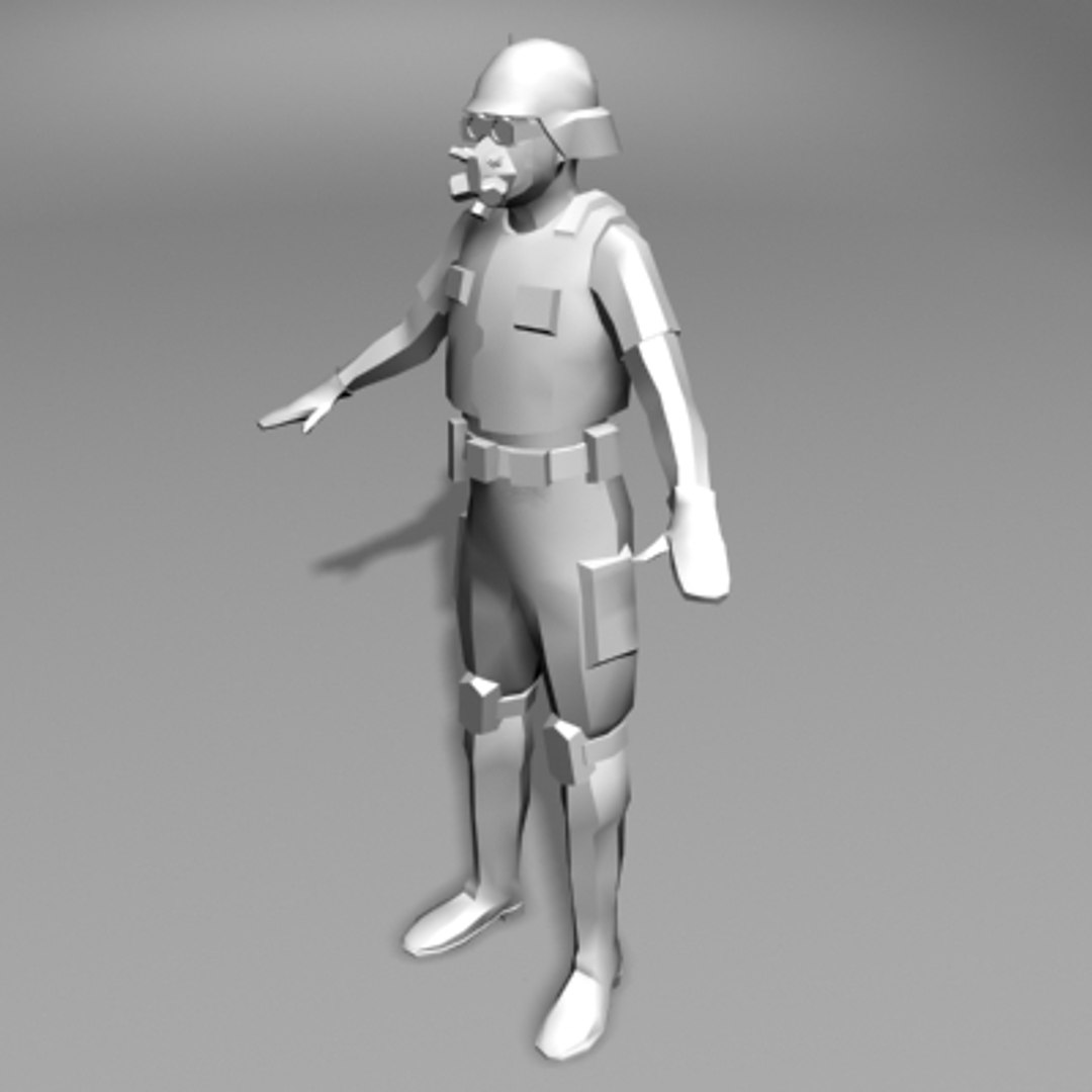 human soldier military 3d obj