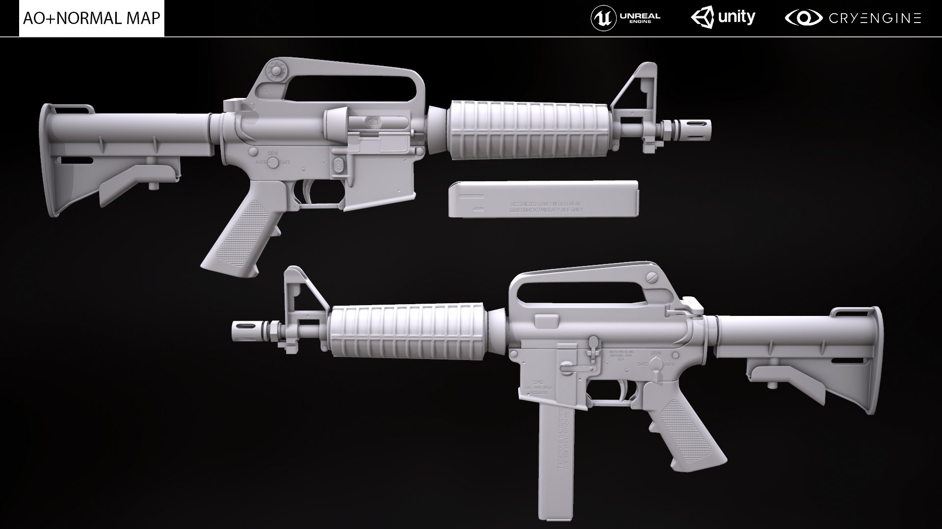 3D model colt smg normal ao - TurboSquid 1513803
