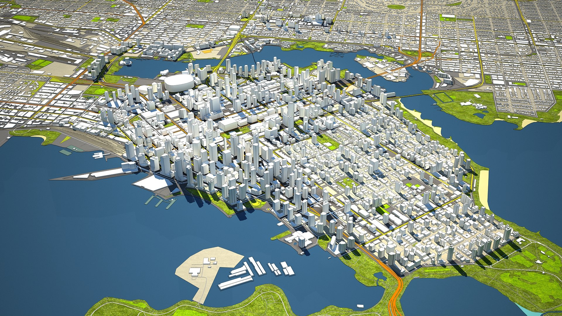 Vancouver Skyline 3D Model - TurboSquid 1557474