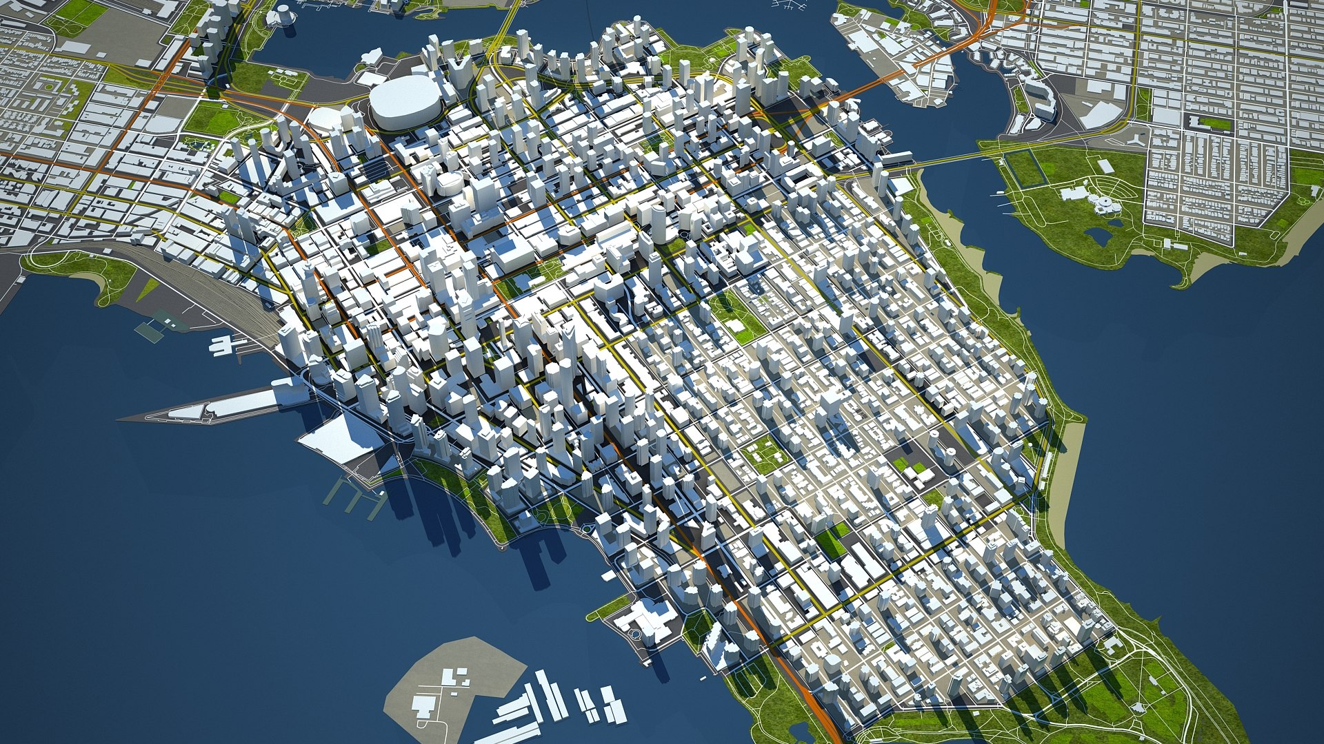 Vancouver Skyline 3D Model - TurboSquid 1557474