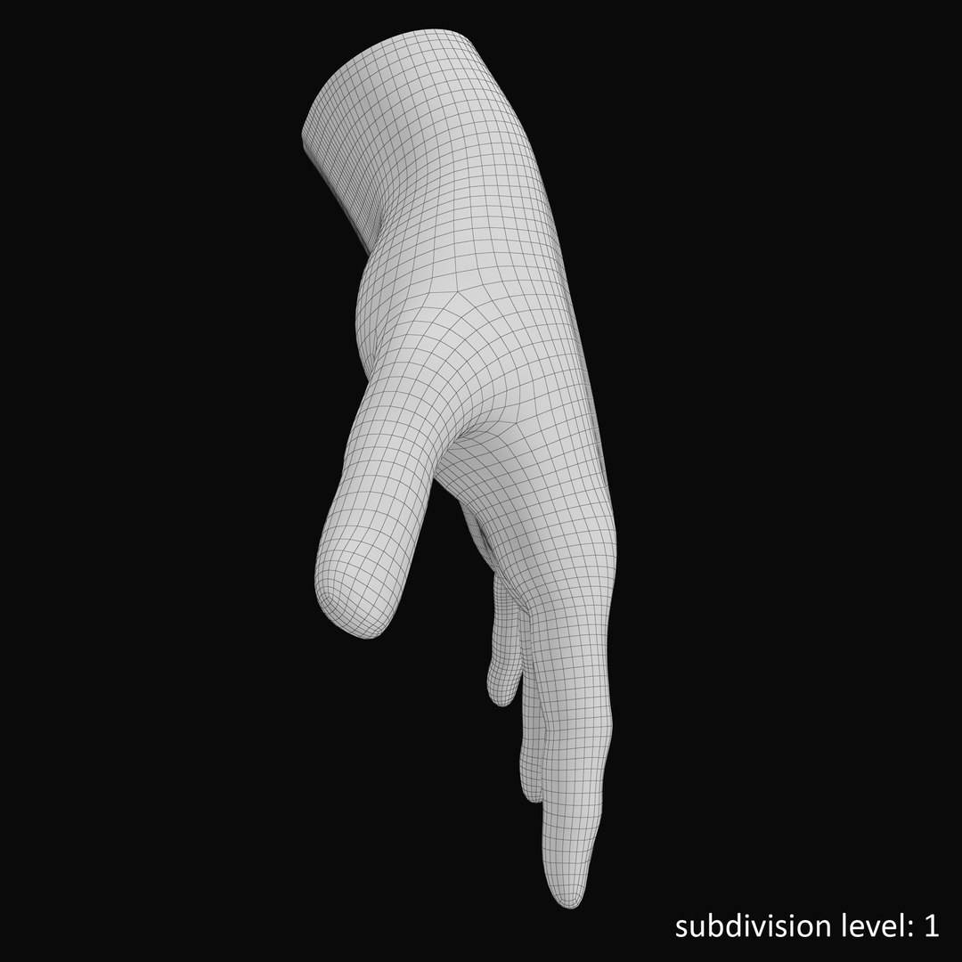 3d Hand Skin Type 6 Model