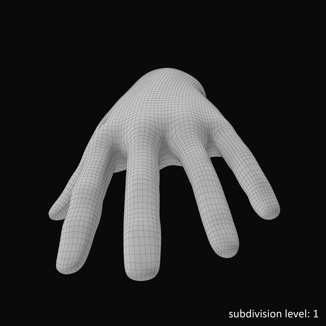 3d Hand Skin Type 6 Model