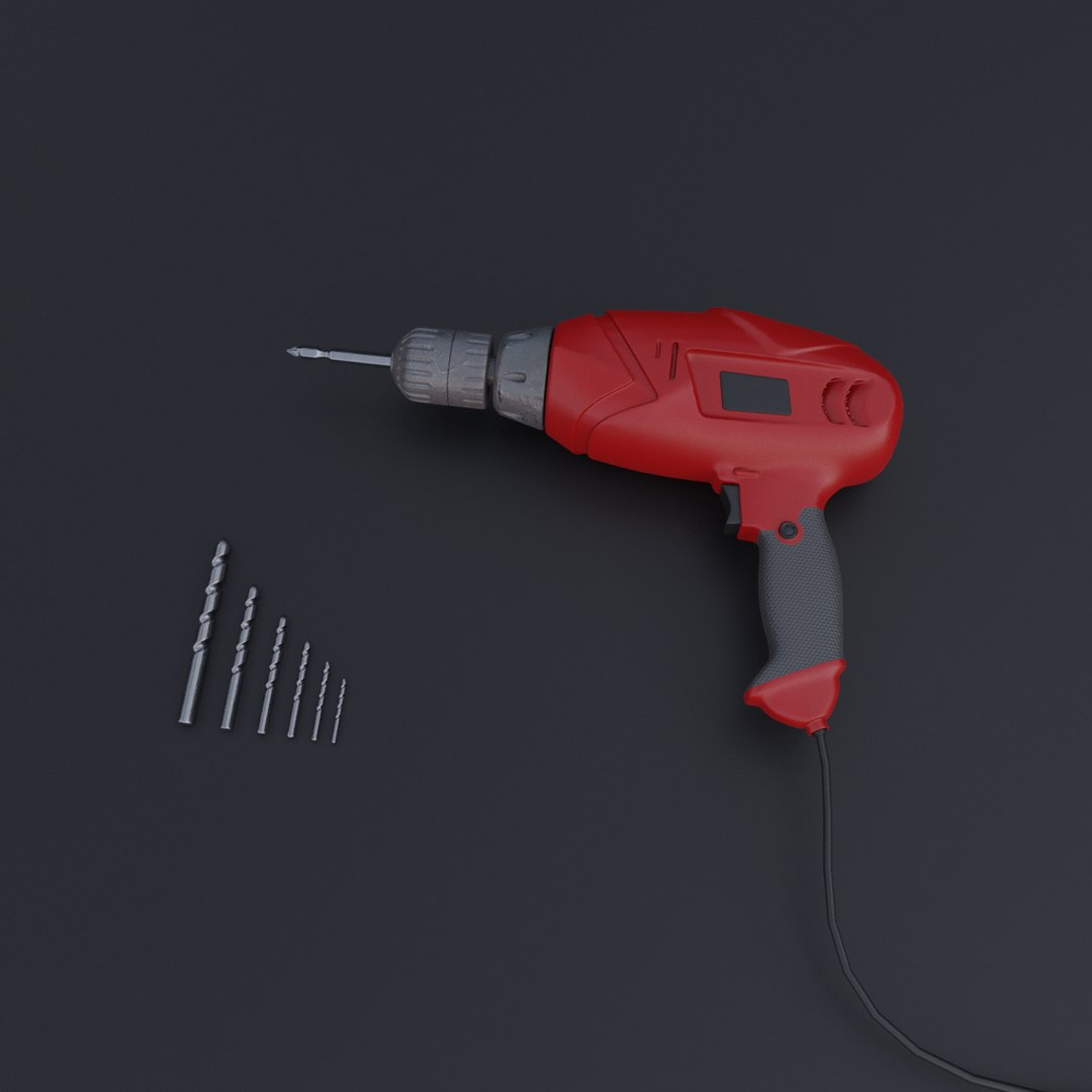 Drill Machine 3D Model - TurboSquid 2286323