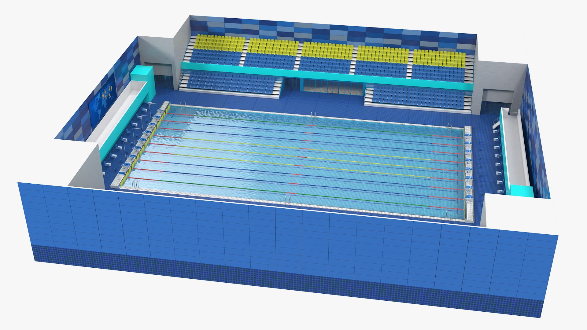 Free 3D Olympic Swimming Pool Model - TurboSquid 1509529