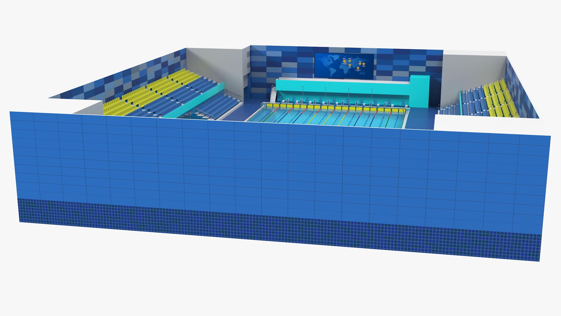 Free 3D Olympic Swimming Pool Model - TurboSquid 1509529