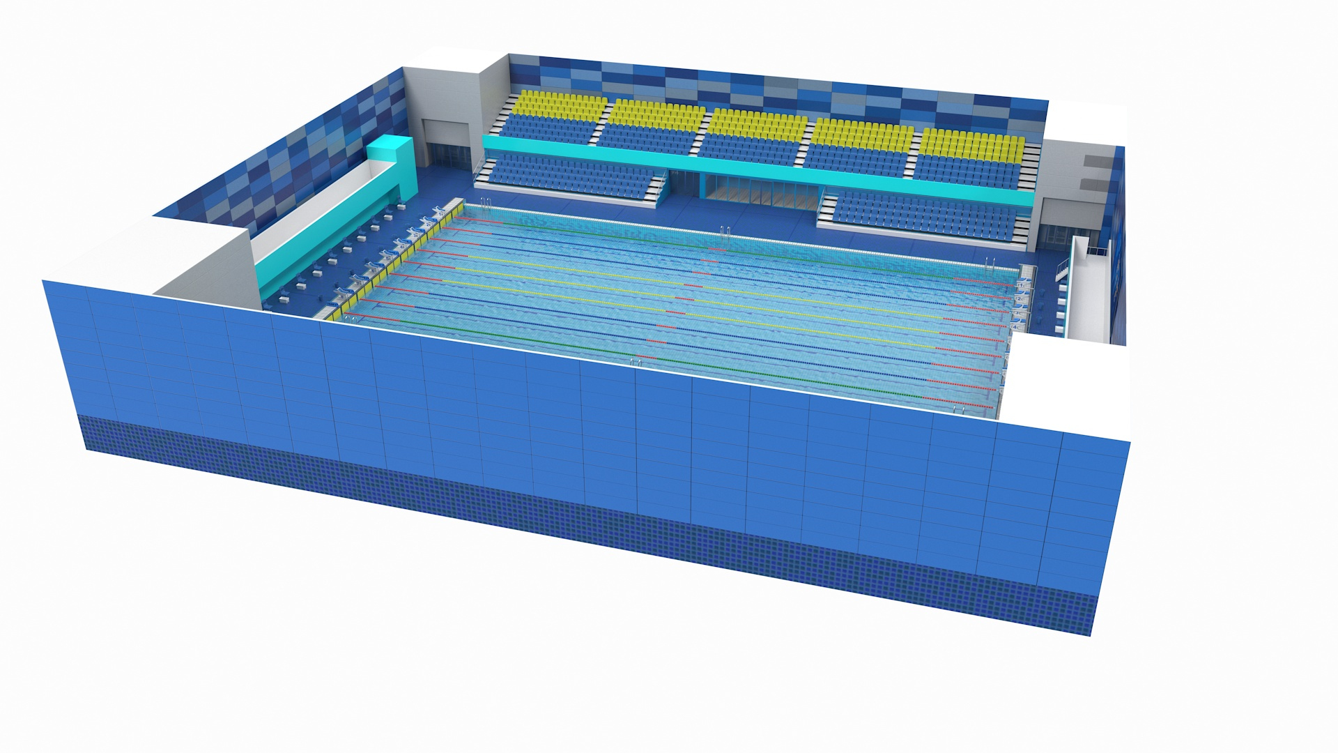 Free 3D Olympic Swimming Pool Model - TurboSquid 1509529