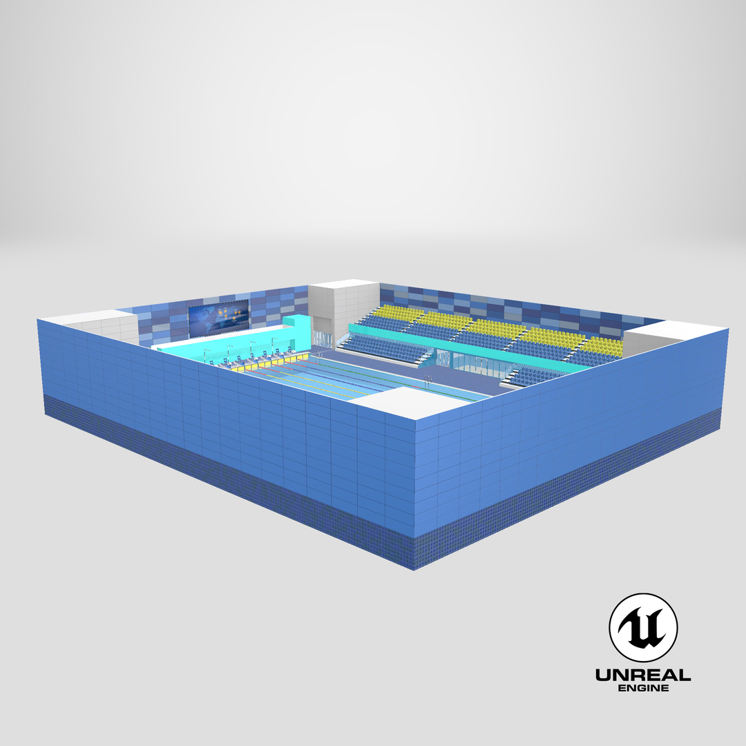 Free 3D olympic swimming pool model - TurboSquid 1509529
