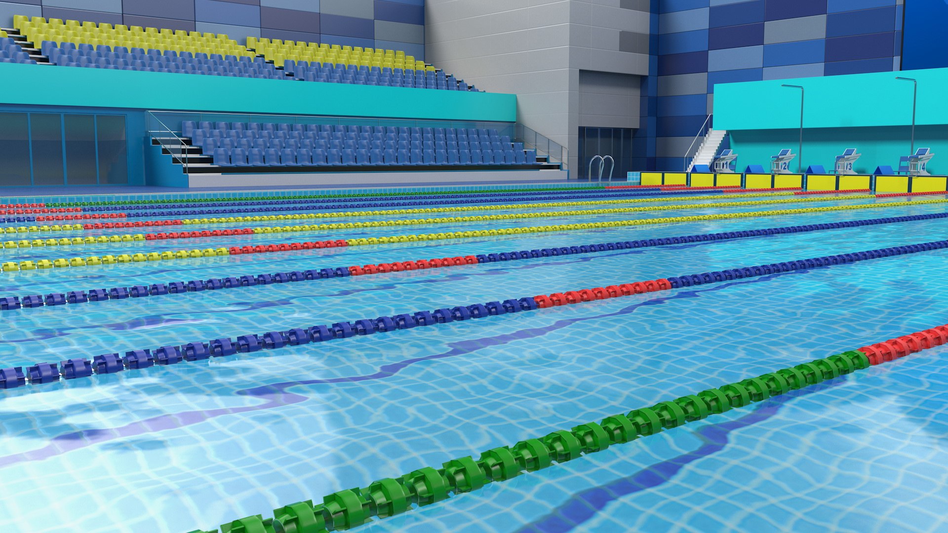 Free 3D olympic swimming pool model - TurboSquid 1509529