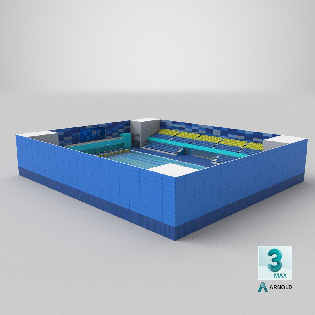 Free 3D olympic swimming pool model - TurboSquid 1509529