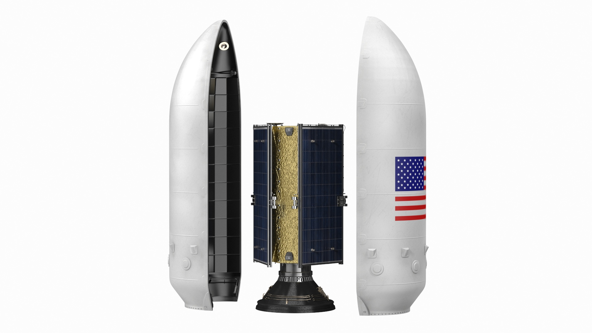 3D Payload Fairing Communications Satellite - TurboSquid 1493392