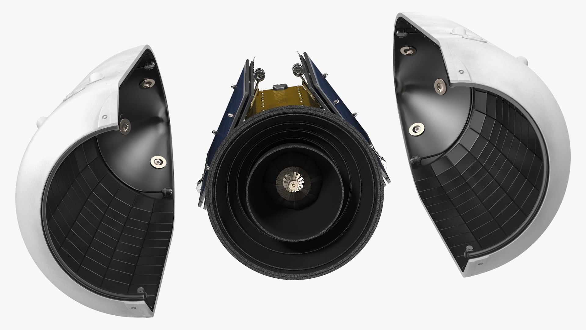 3D payload fairing communications satellite - TurboSquid 1493392