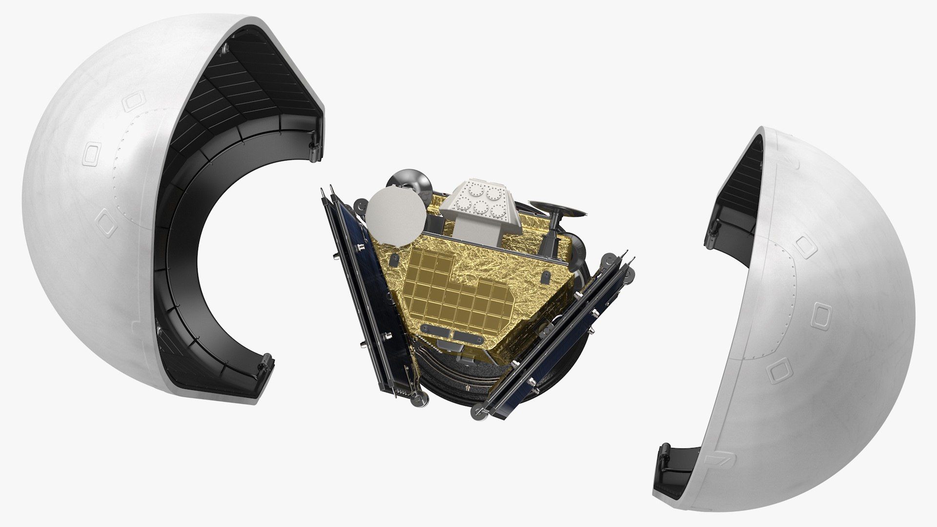 3D payload fairing communications satellite - TurboSquid 1493392