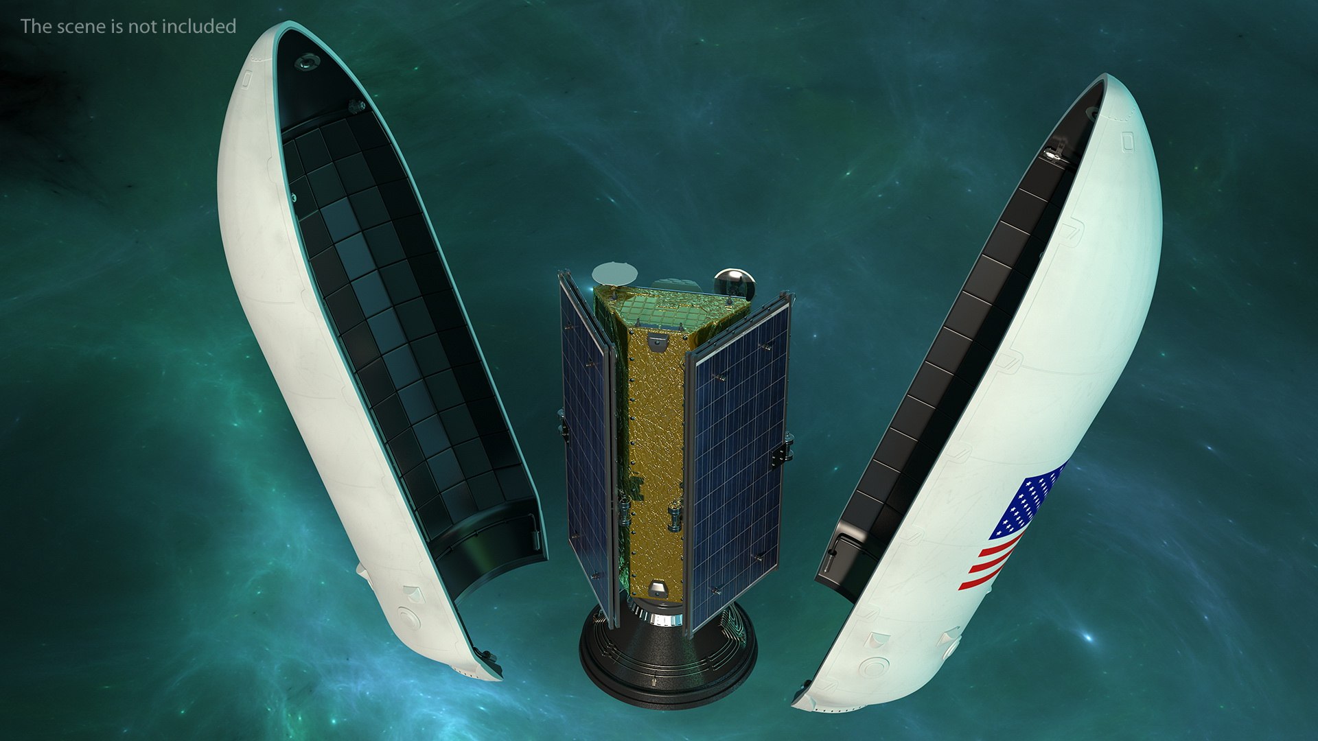 3D payload fairing communications satellite - TurboSquid 1493392