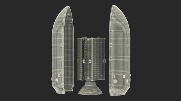 3D payload fairing communications satellite - TurboSquid 1493392