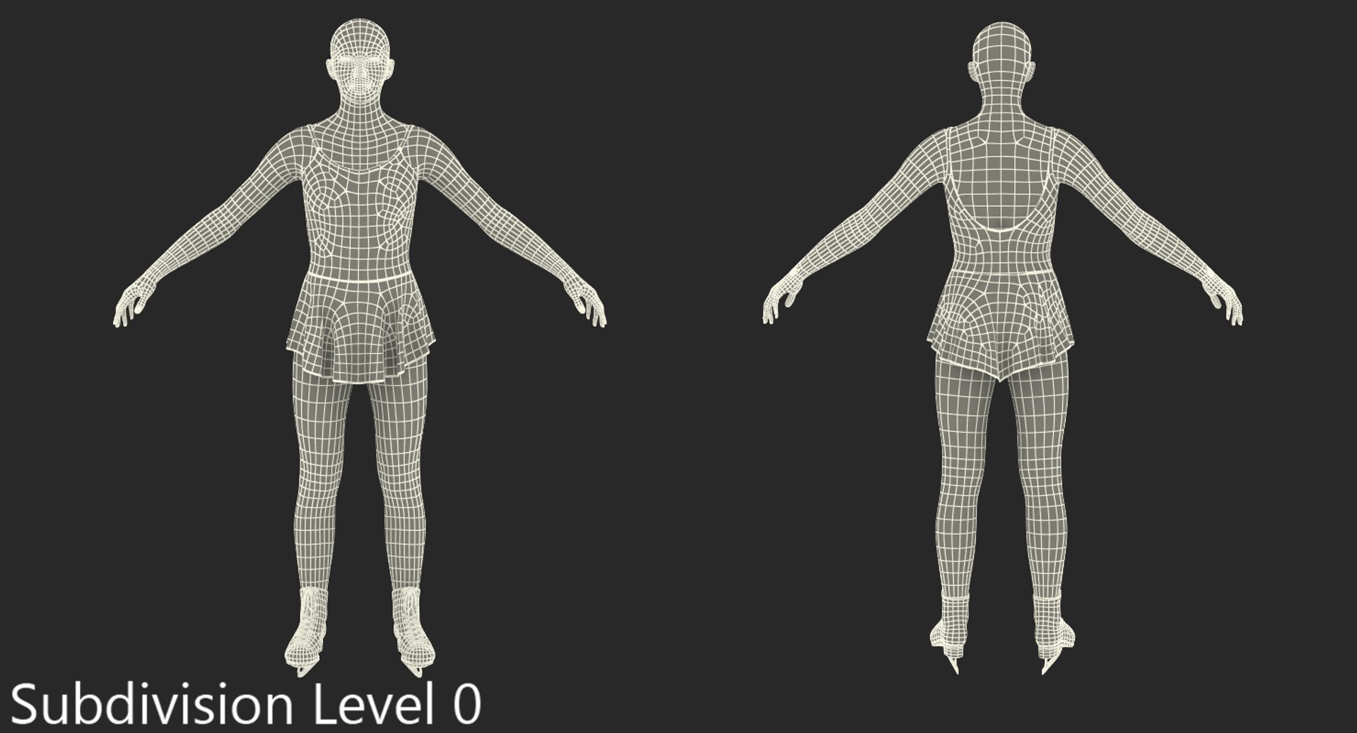 Male female figure skaters model - TurboSquid 1212870