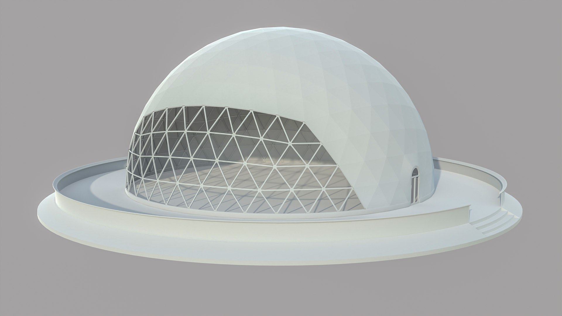 Geodesic Dome Design PBR 3D Model - TurboSquid 2266359