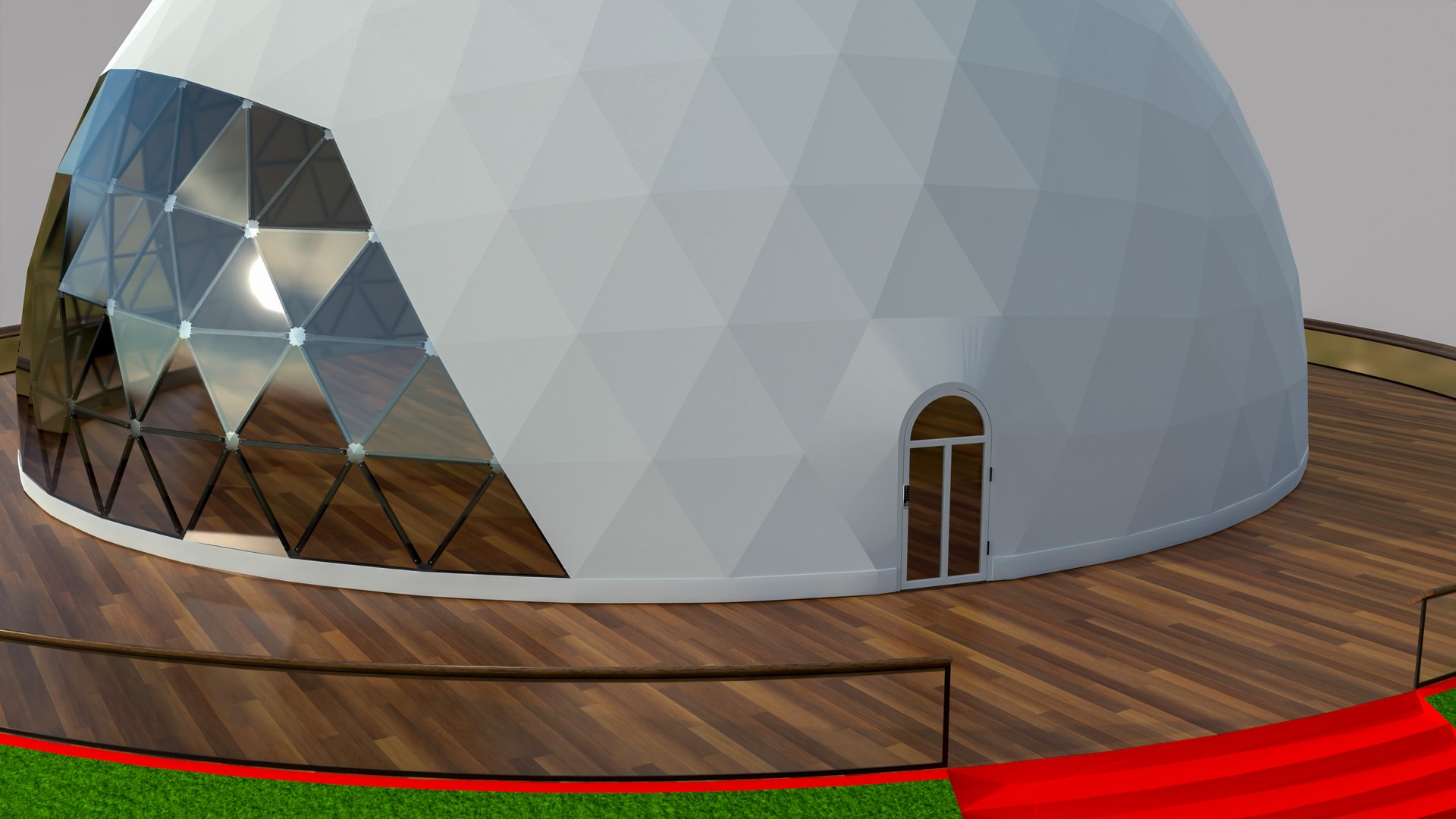 Geodesic Dome Design PBR 3D Model - TurboSquid 2266359