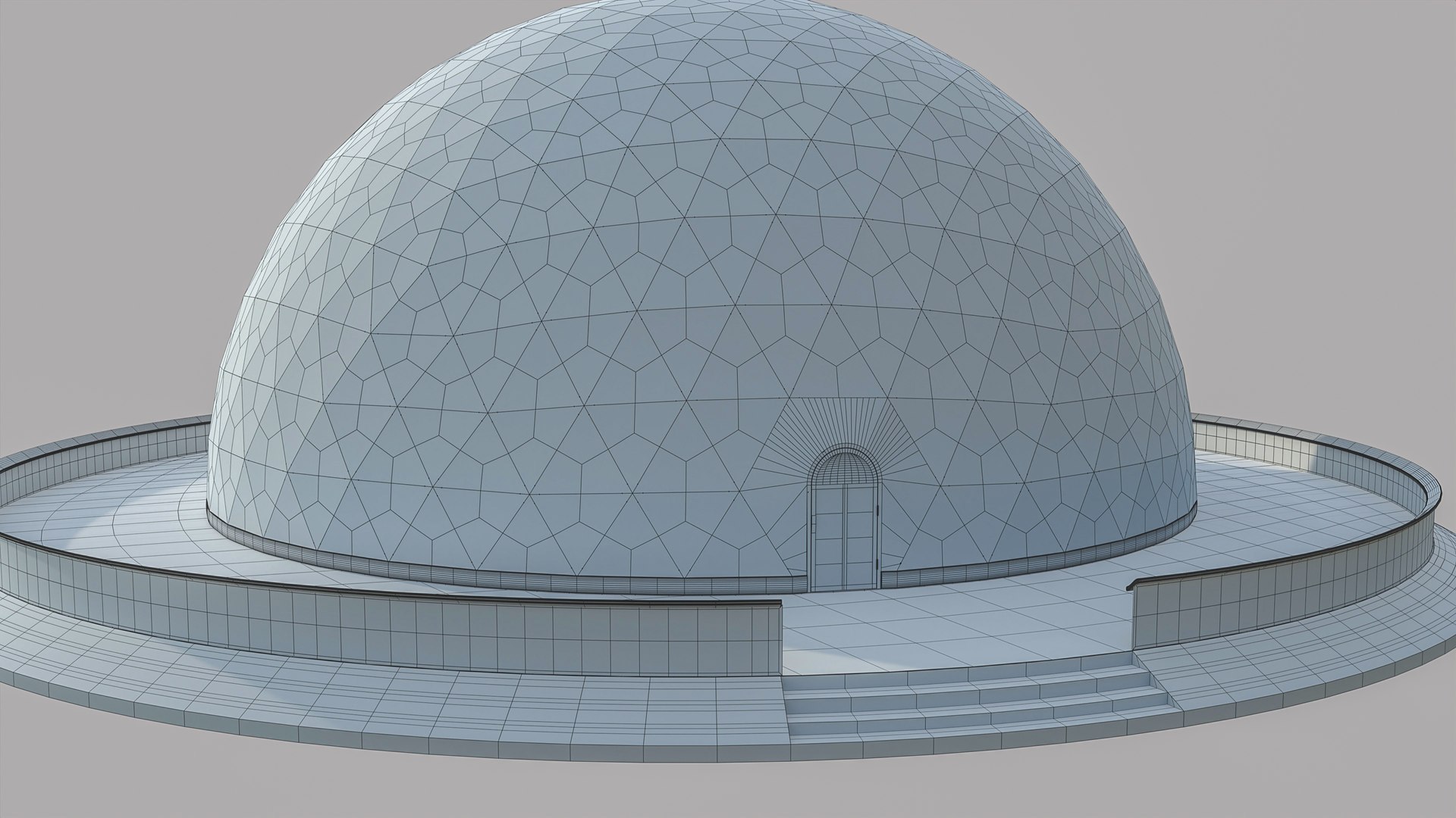 Geodesic Dome Design PBR 3D Model - TurboSquid 2266359