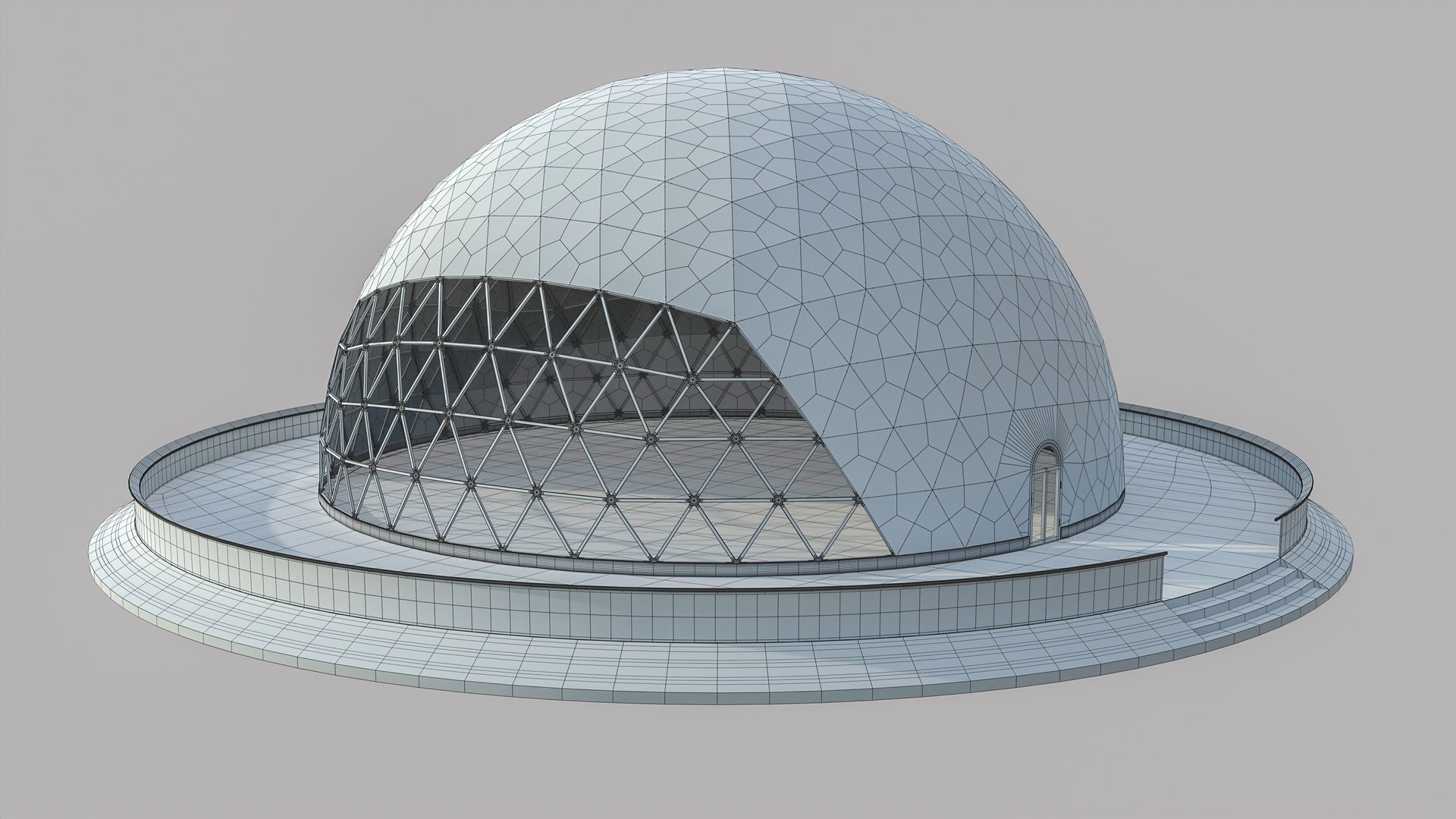Geodesic Dome Design PBR 3D Model - TurboSquid 2266359