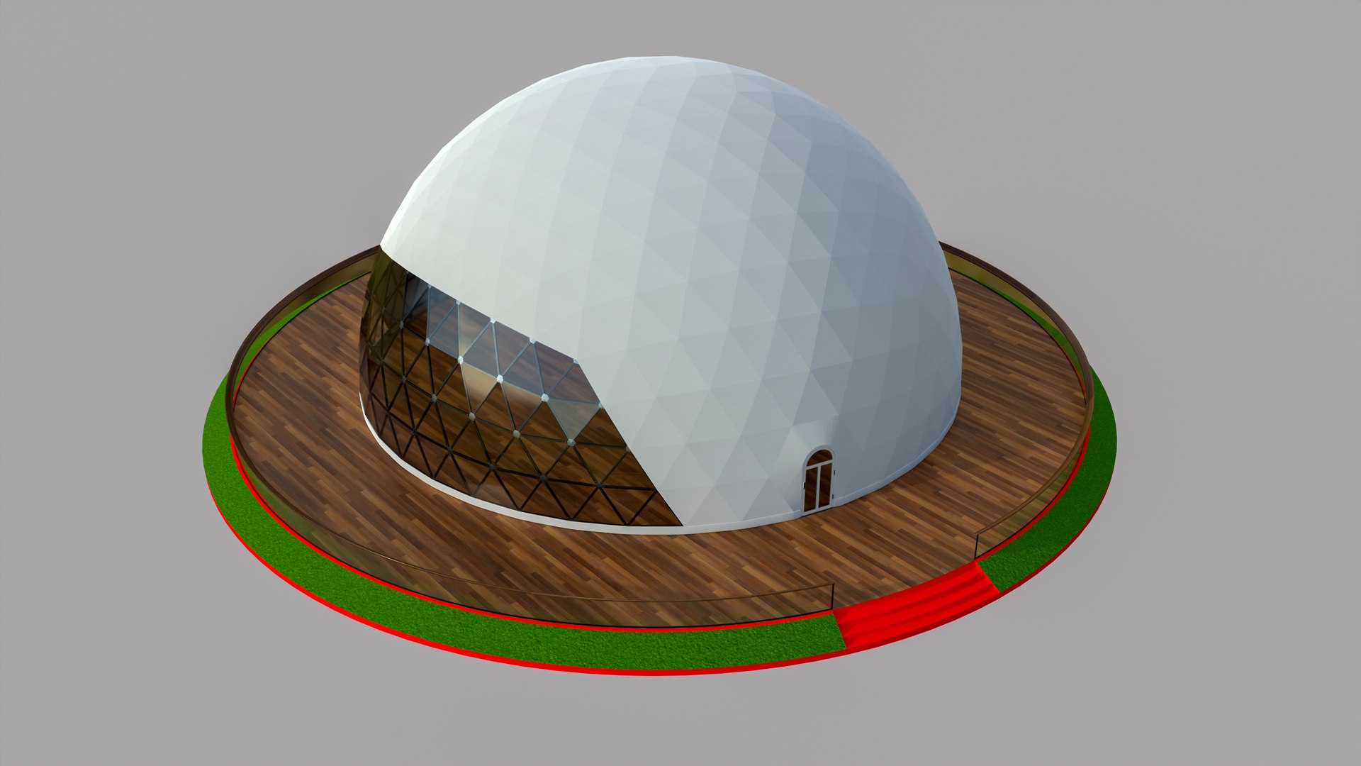 Geodesic Dome Design PBR 3D Model - TurboSquid 2266359