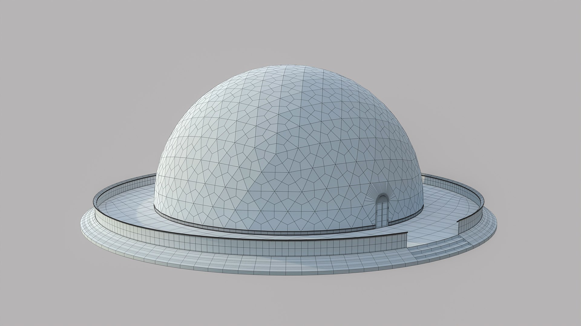 Geodesic Dome Design PBR 3D Model - TurboSquid 2266359