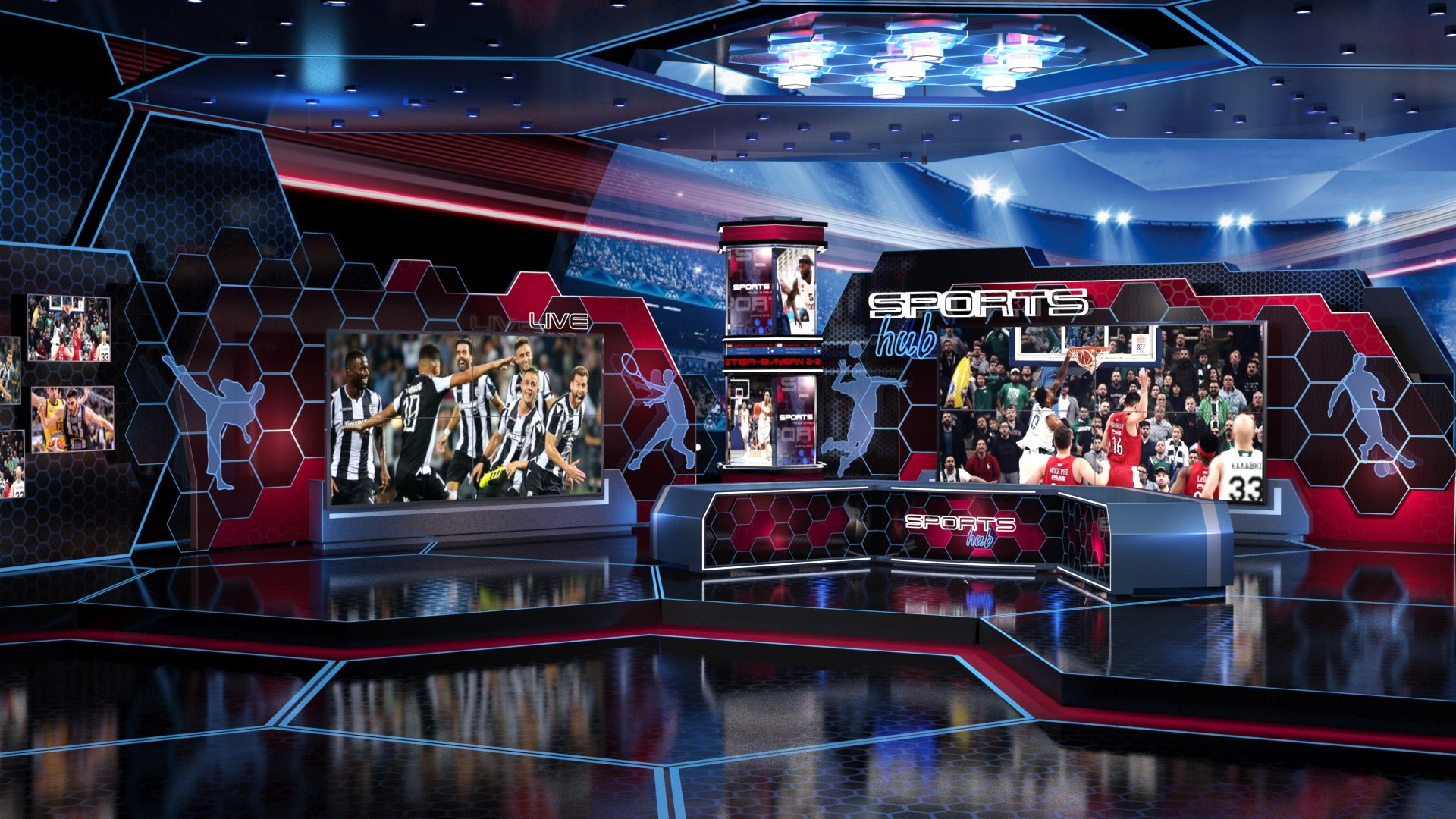 3D Real Time Sports Studio Model - TurboSquid 1654625