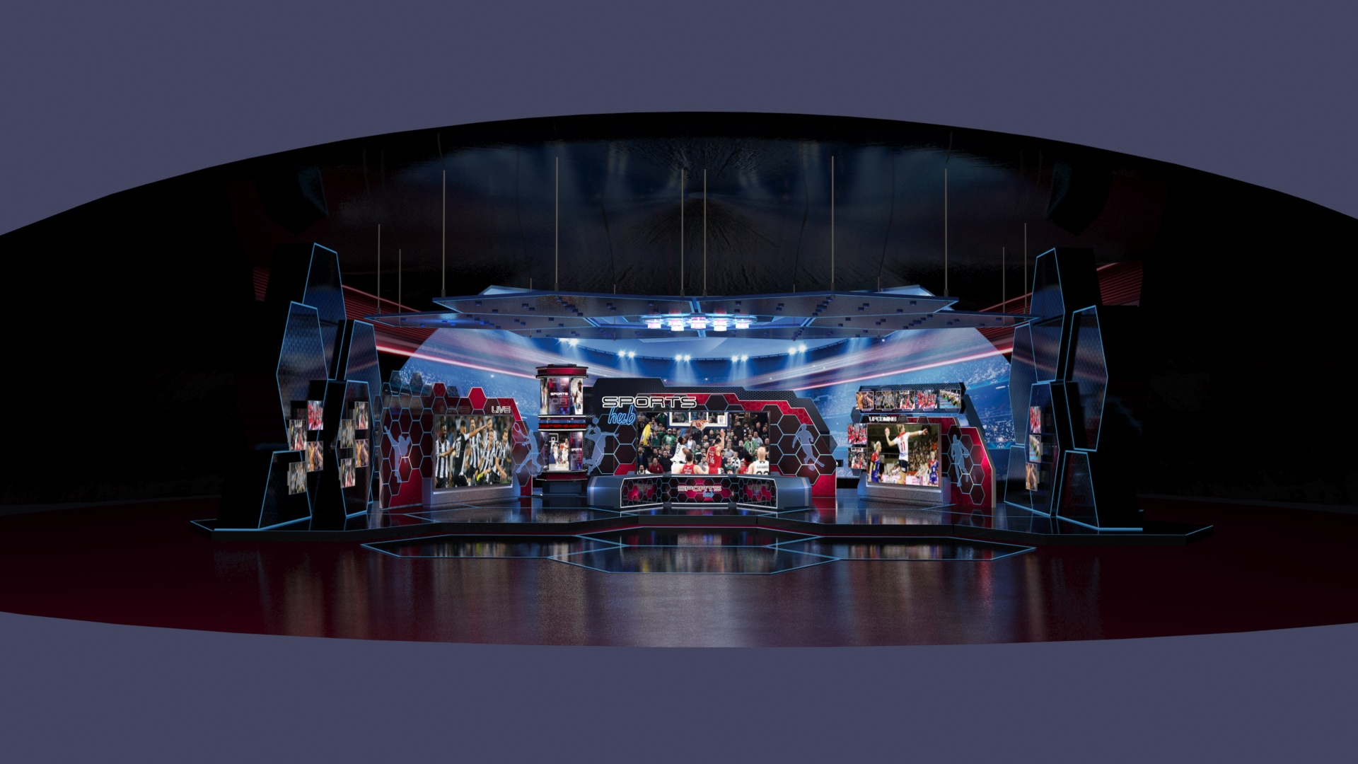 3D Real Time Sports Studio Model - TurboSquid 1654625