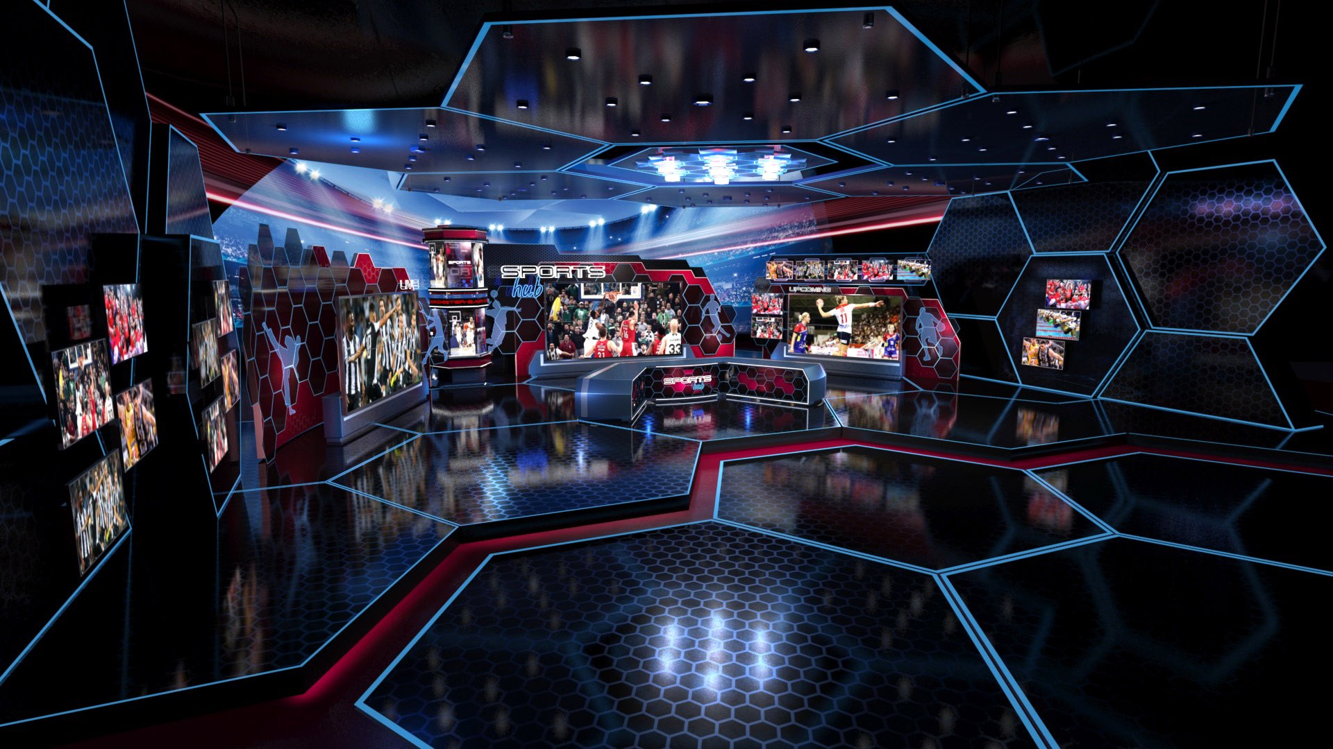 3D Real Time Sports Studio Model - TurboSquid 1654625