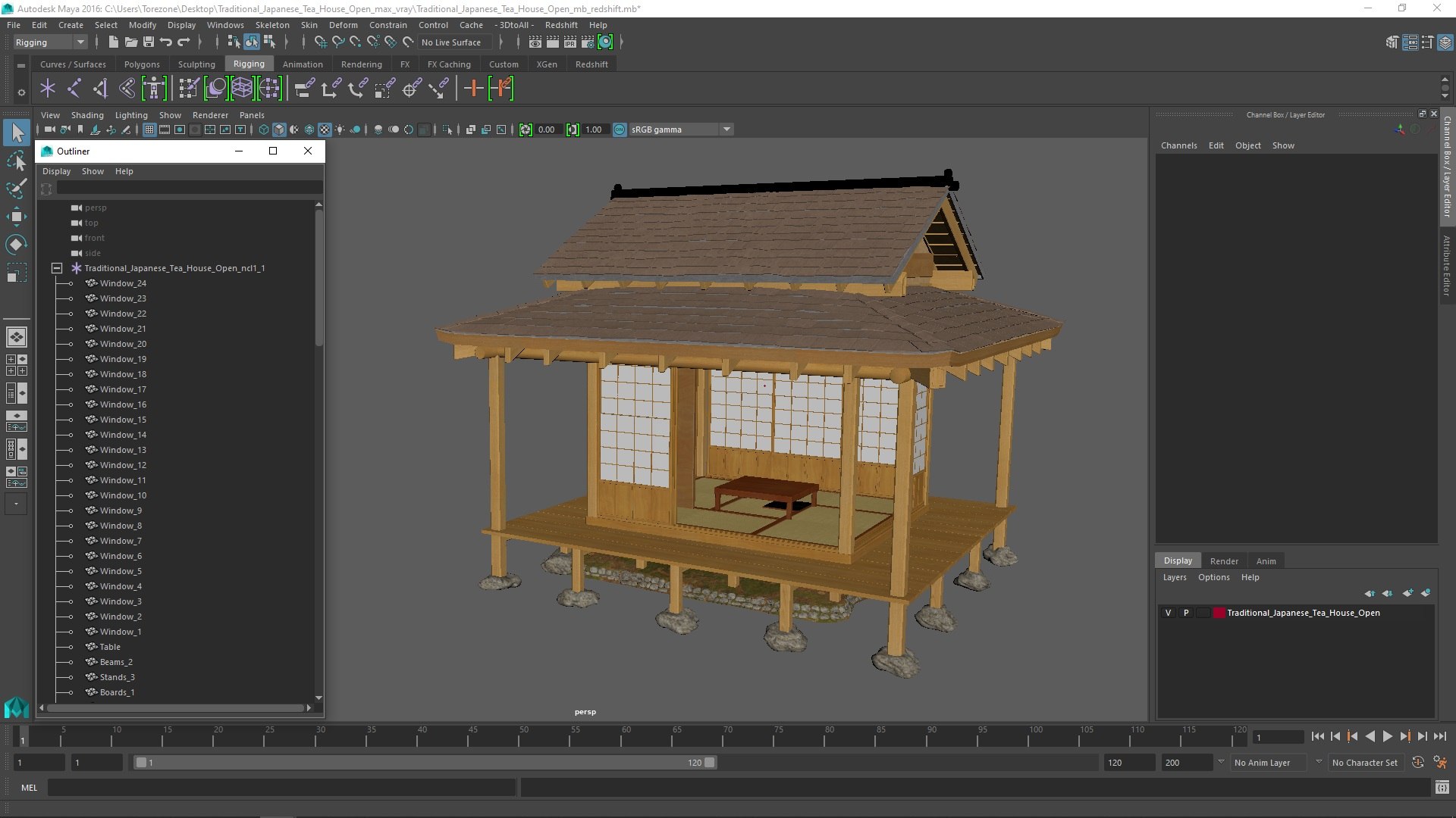 Traditional Japanese Tea House Open 3D - TurboSquid 2276332