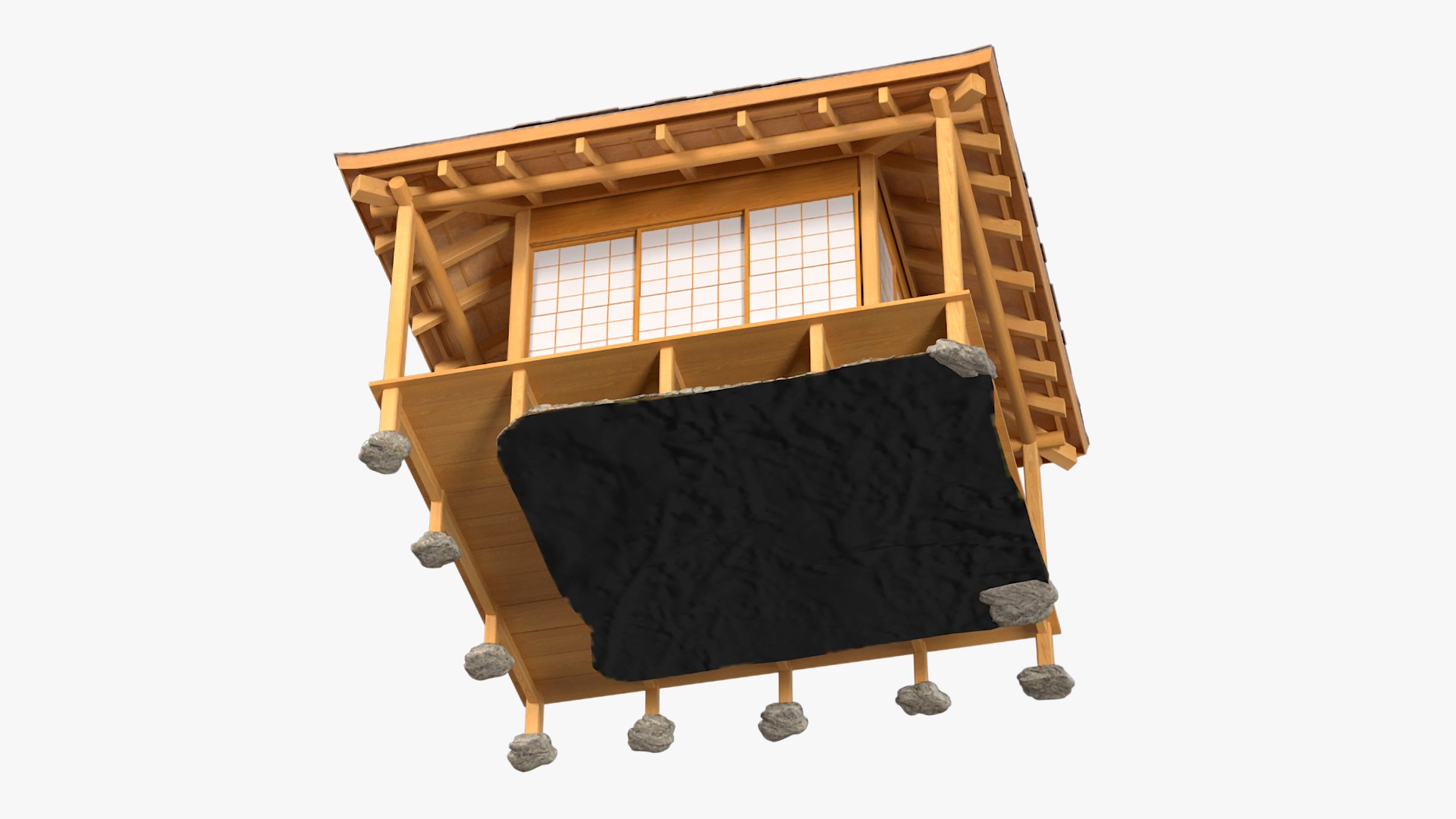Traditional Japanese Tea House Open 3D - TurboSquid 2276332