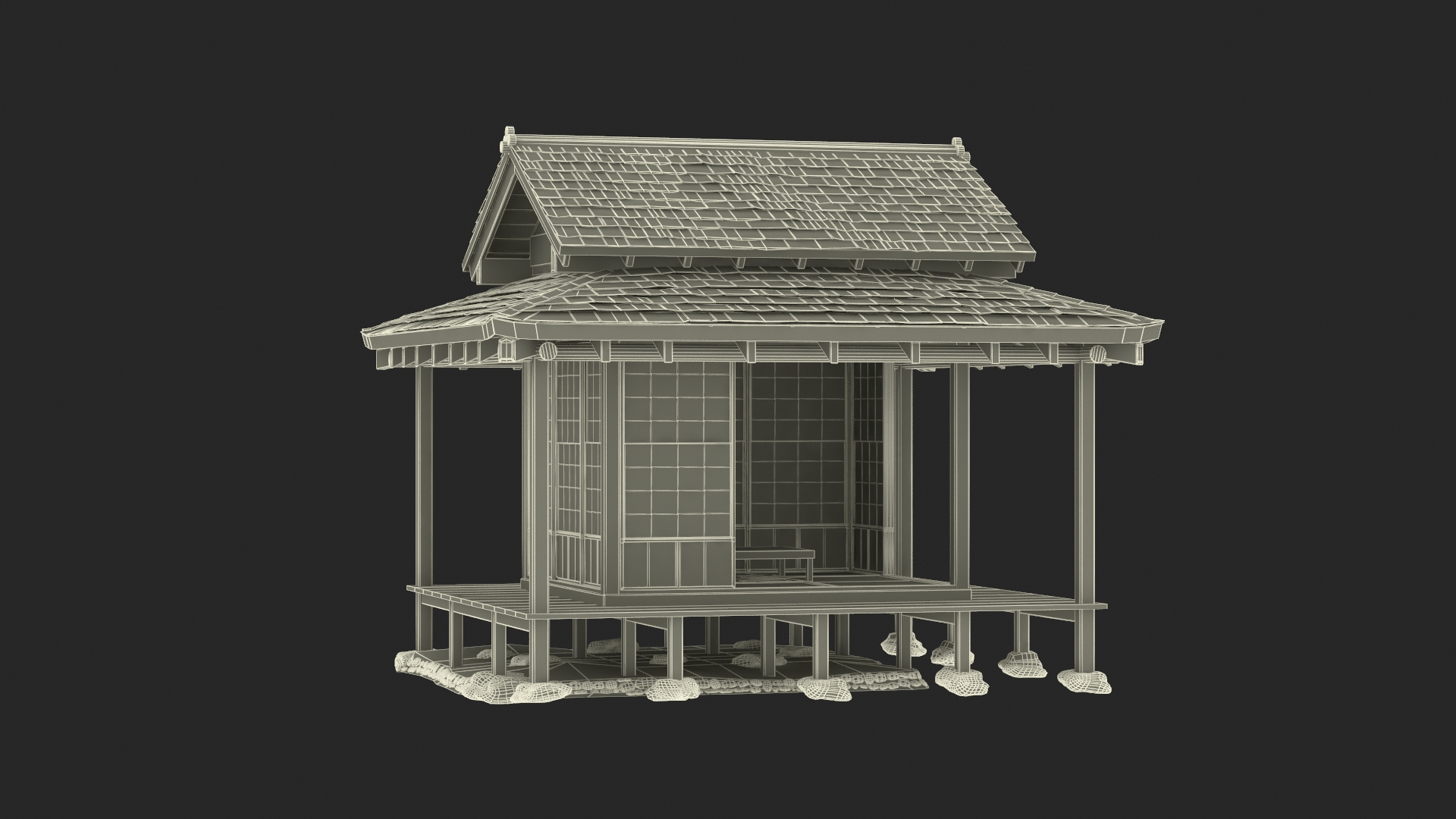 Traditional Japanese Tea House Open 3D - TurboSquid 2276332