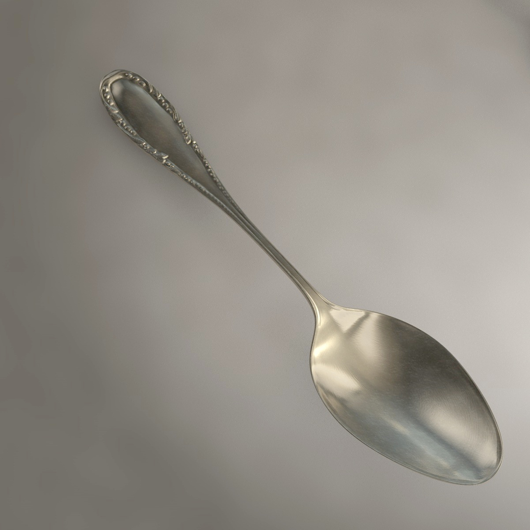 old spoon 3d model